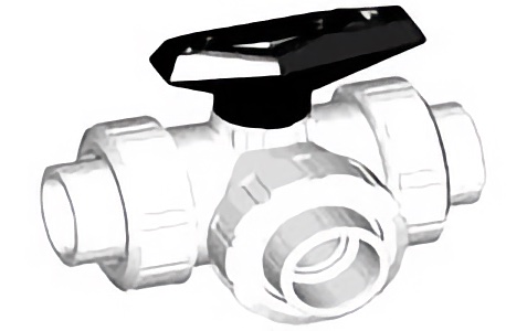 Georg Fischer :: 175.543.174 | 1 - 543 3-way Ball Valve Horizontal T ...