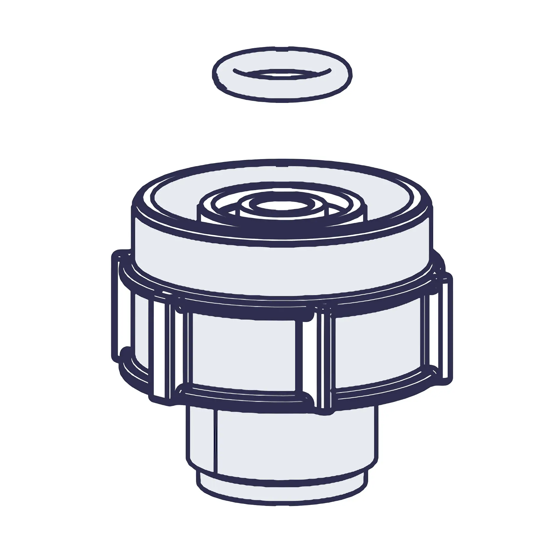 LMI :: 49255 | 4FV FITTING ASSEMBLY PVDF/POLYPREL