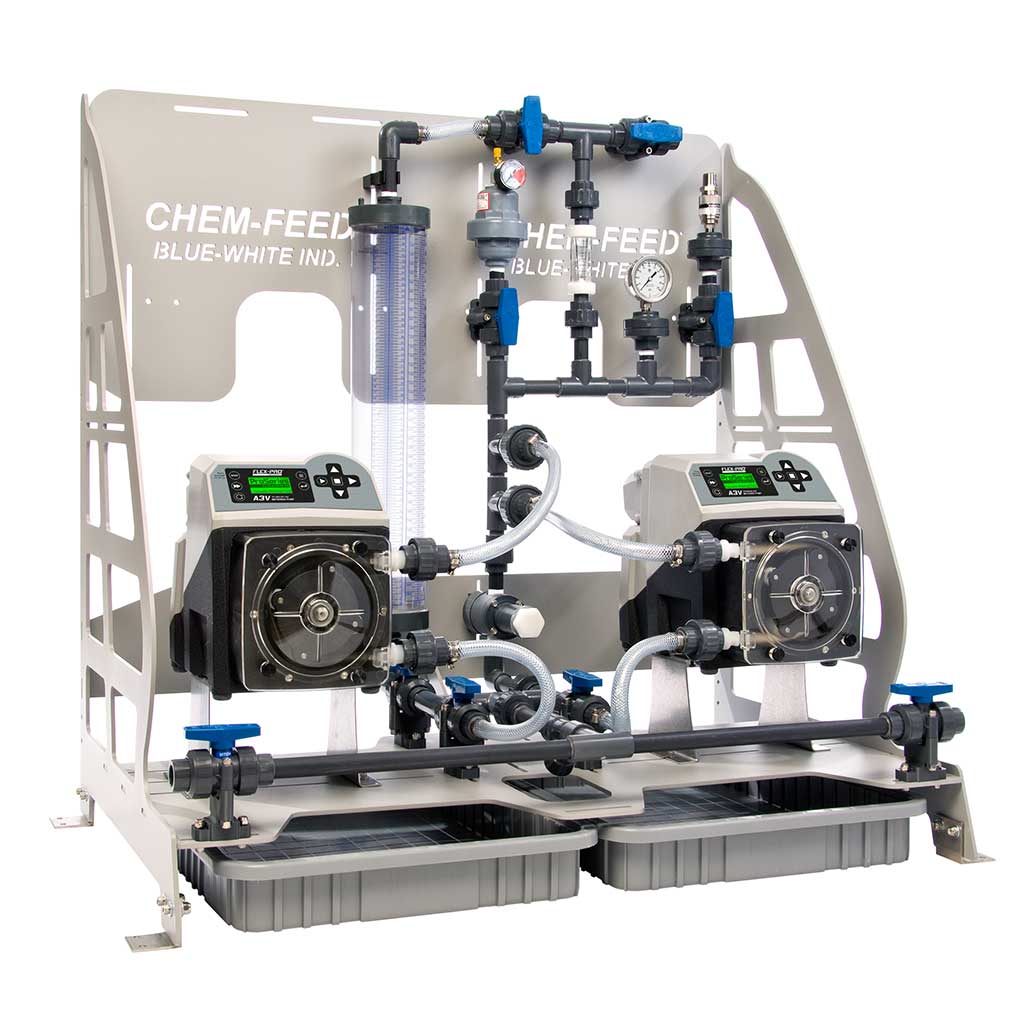 Blue-White :: Aluminum Chemical Feed Skids